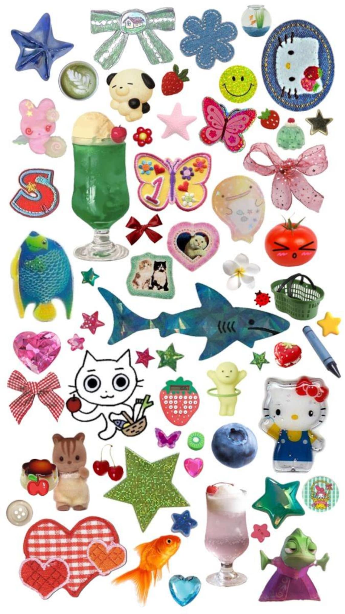 Girly Y2K Aesthetic Digital Collection: Vintage Ornaments for ...