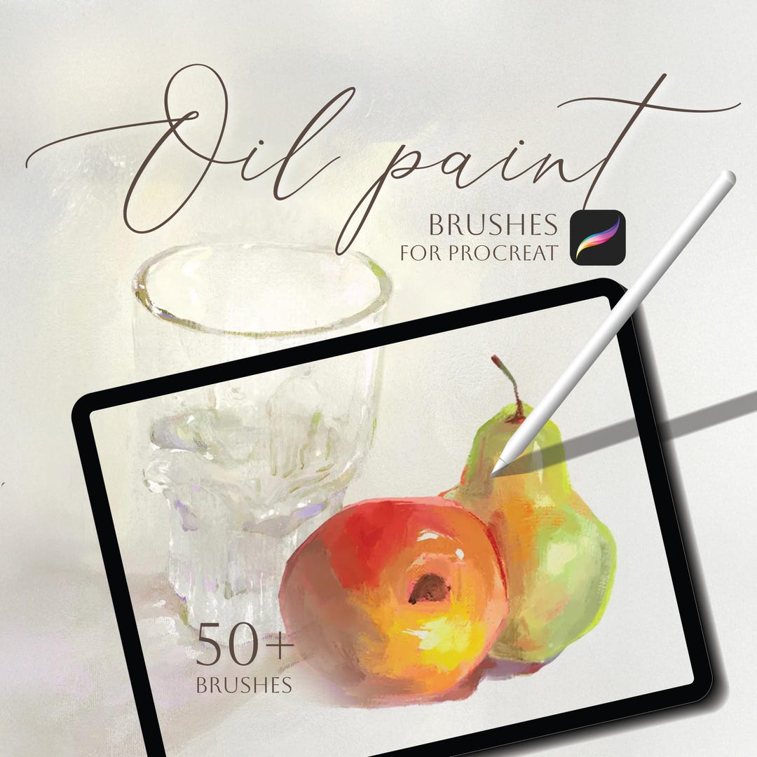 43 Realistic Oil Paint Texture Brushes for Procreate | Life Painting ...