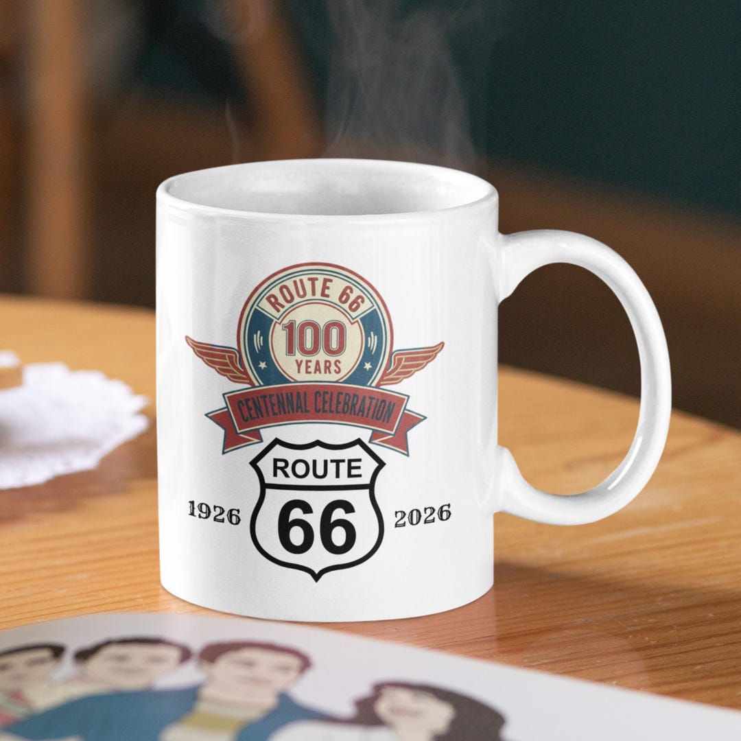 Route 66 100th Anniversary Mug | Vintage Americana Coffee Cup ...