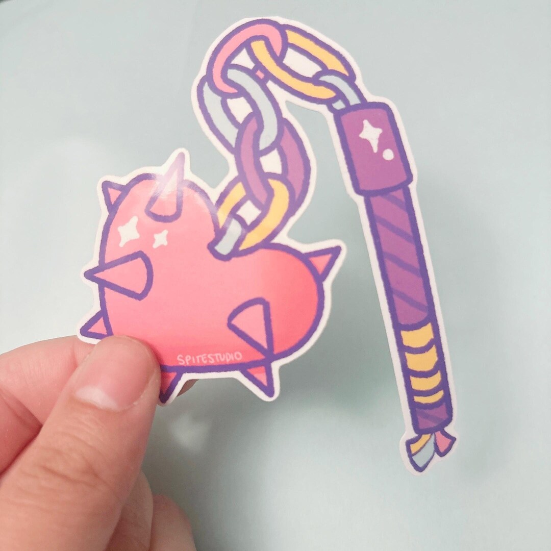 Heart Mace Sticker | Fairy Kei, Decora, Kawaii, Creepycore, Flail ...