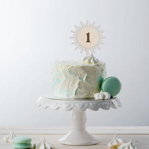 Wooden Sun First Birthday Cake Topper - Etsy