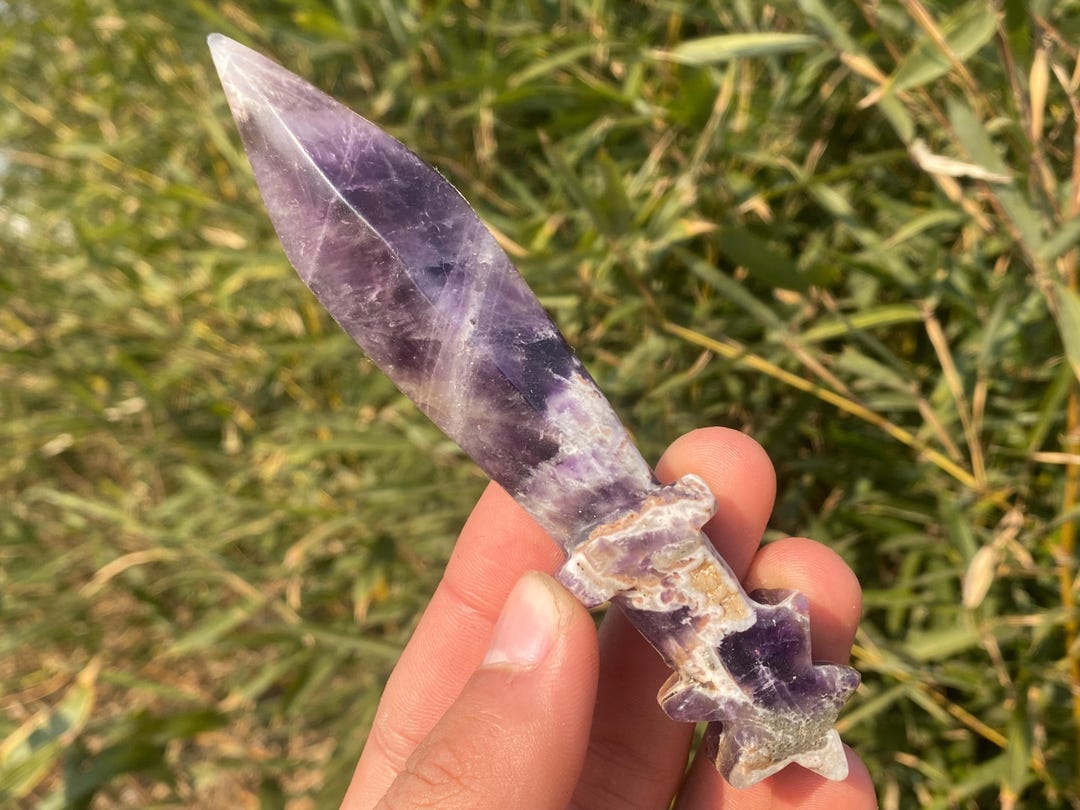 5.3" Natural Dream Amethyst Quartz,quartz Crystal,hand Carved,crystal ...