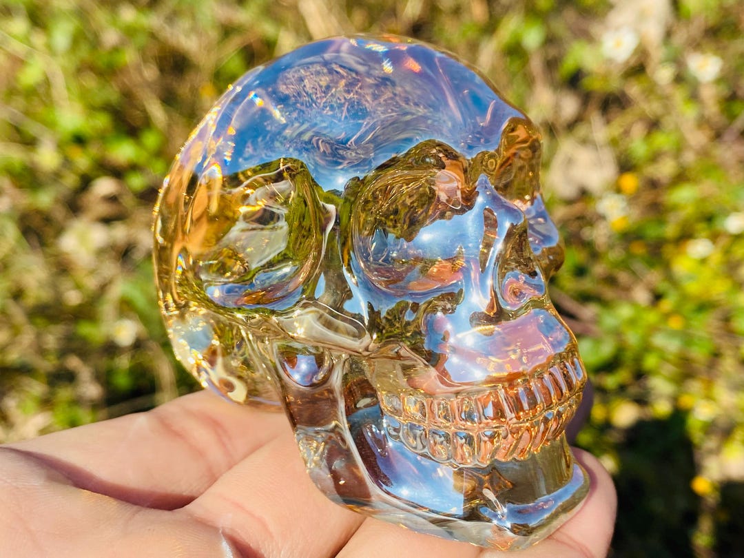 3.2" Color Plating Smelting Quartz,quartz Crystal,hand Carved,crystal ...