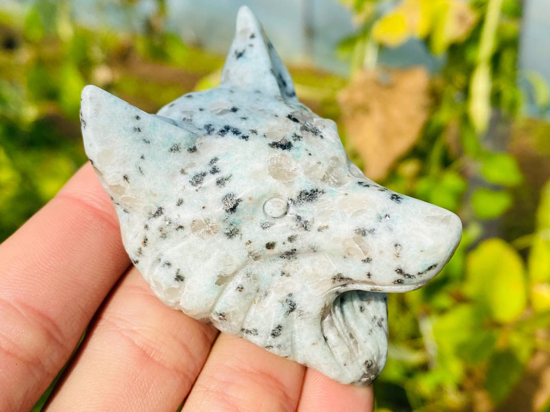 Hand Carved Quartz Crystal Wolf Specimen: Bodhi Stone Home Decor - Etsy