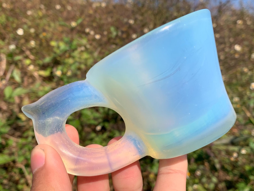 4" Opal Quartz,quartz Crystal,hand Carved,crystal Cup Specimen,opal ...