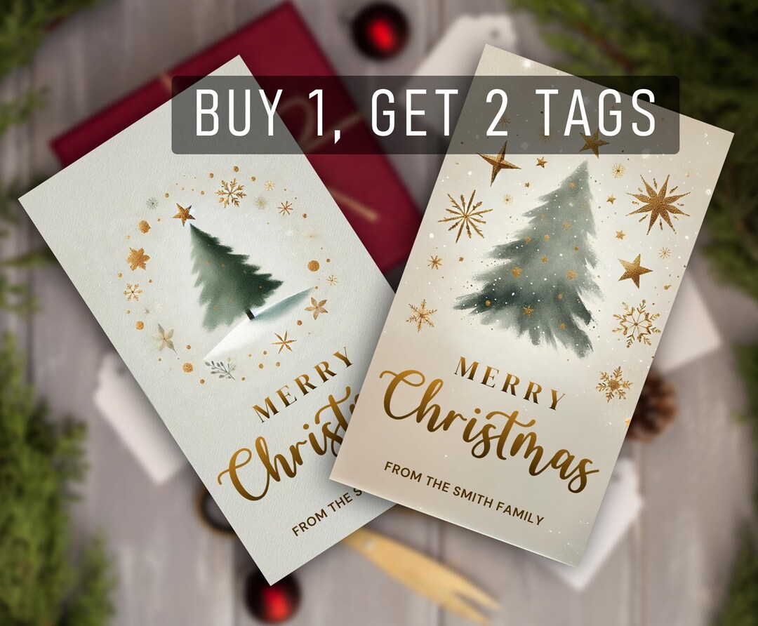 Canva Editable Christmas Gift Tags | Printable Christmas Gift Tags ...