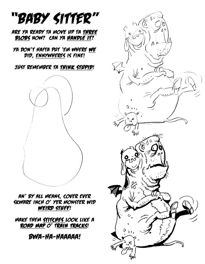 Mike Hoffman Instructional Book Download YOU Can DRAW MONSTERS - Etsy