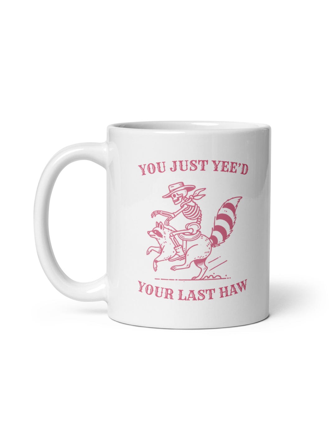 Personalized Yeehaw Western Skeleton Riding Raccoon Coffee Mug - Etsy