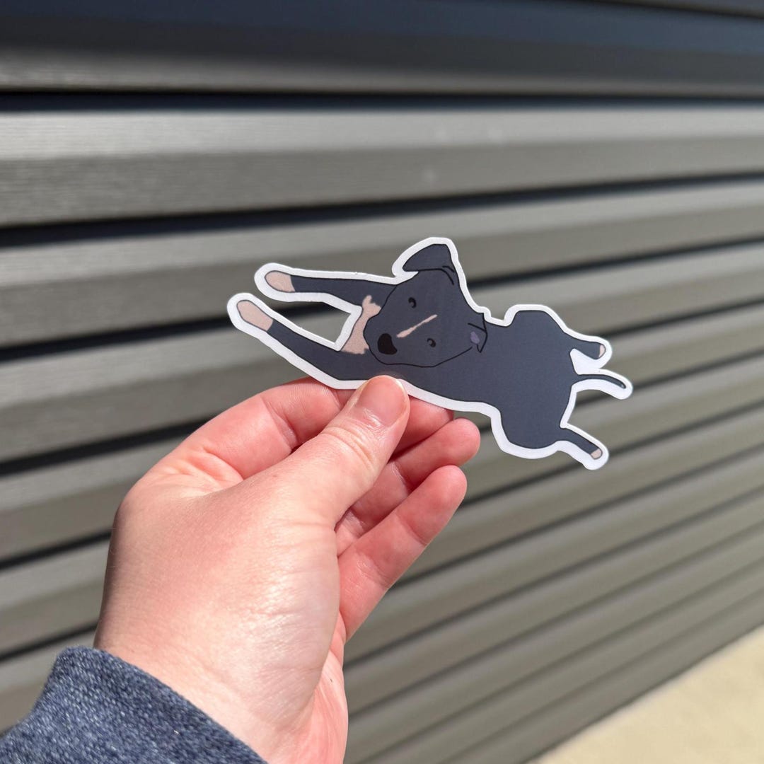 Staffy Sploot Sticker: UV Protected American Staffordshire Terrier - Etsy