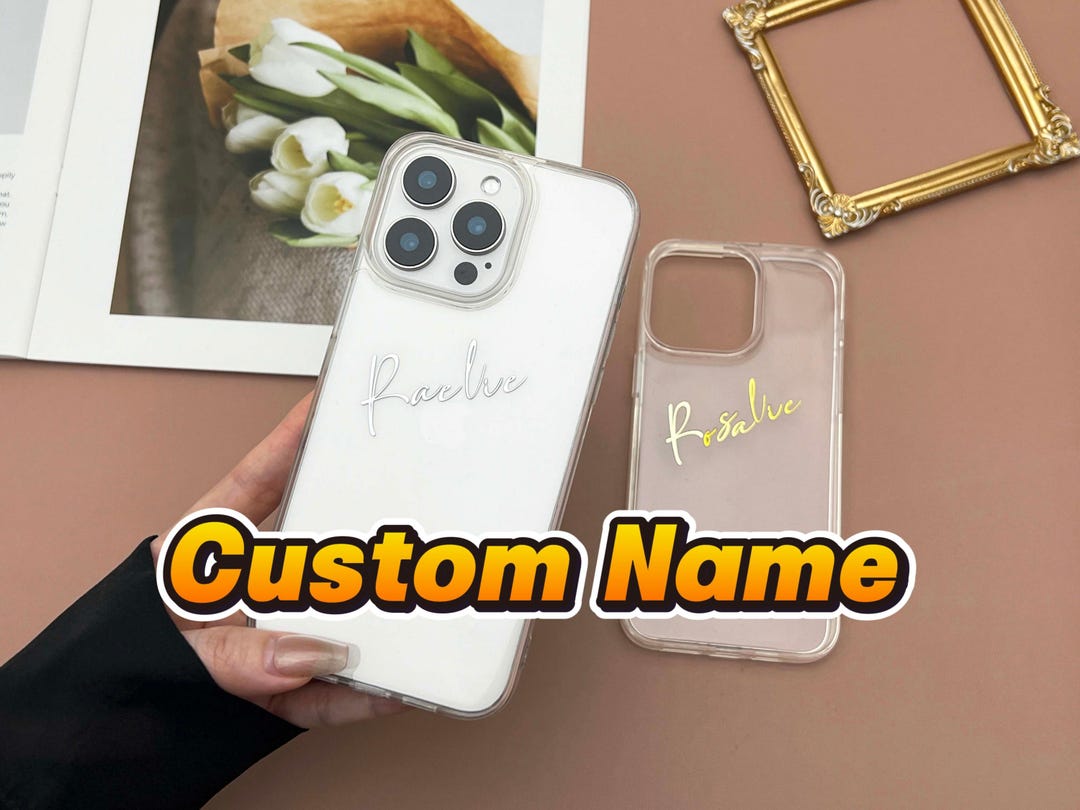 Personalized Custom Name Phone Case iPhone 16 15 14 13 12 11 Mini Pro ...