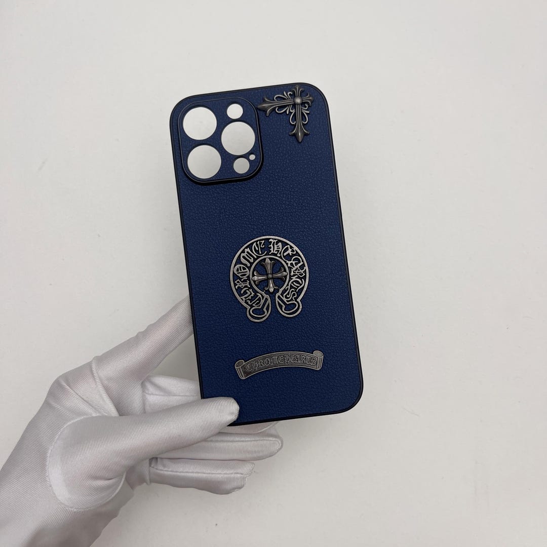 Horseshoe Chapter Cross Iris Leather Phone Case Men Woman iPhone 16 15 ...