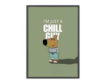 Chill Guy Wall Art Poster Meme - Minimalist Printable - Etsy