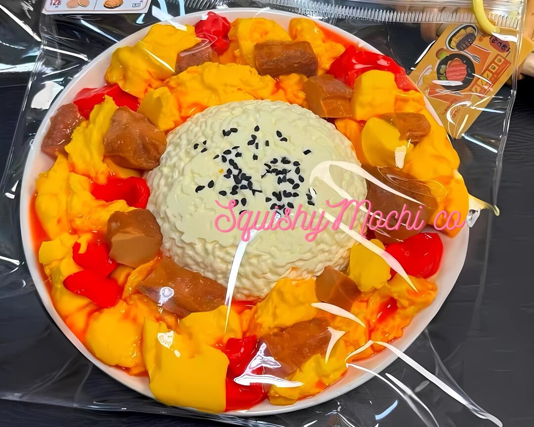 Food Series Squishy Tomato & Egg Beef Rice Bowl/ Sausage Meat Bowl ...