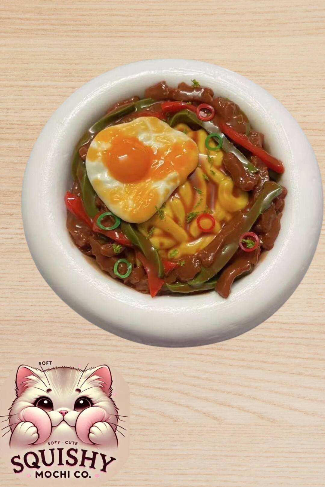 Chilli Fried Meat / Egg Noodles Squishy Toy Series - Realistic Food ...