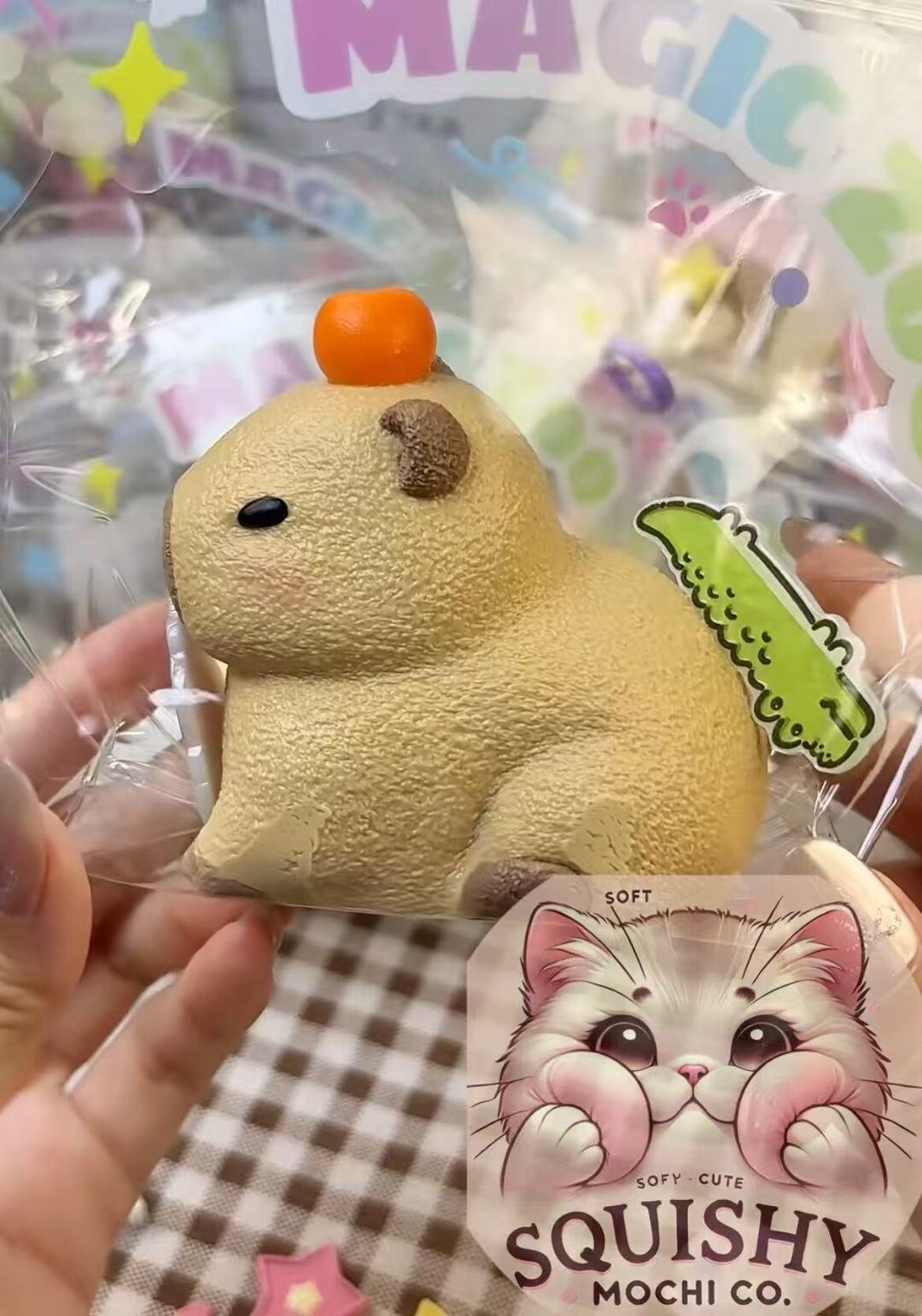 Zoo Series Capybara Squishy Soft Creamy Texture Stress Toy in Pink ...
