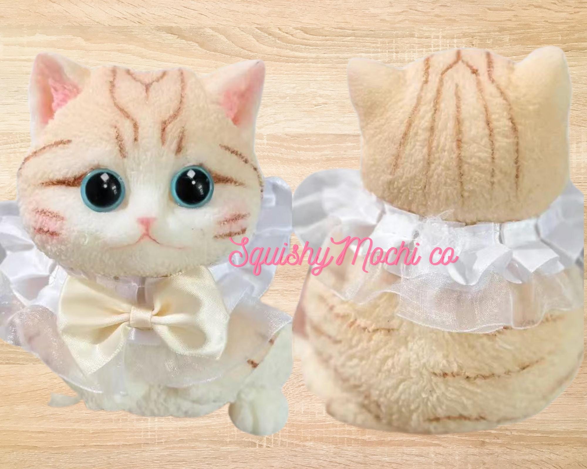 Custom 800g Handmade Big Cat Squishy With Bow Accessory & Basket – DIY ...