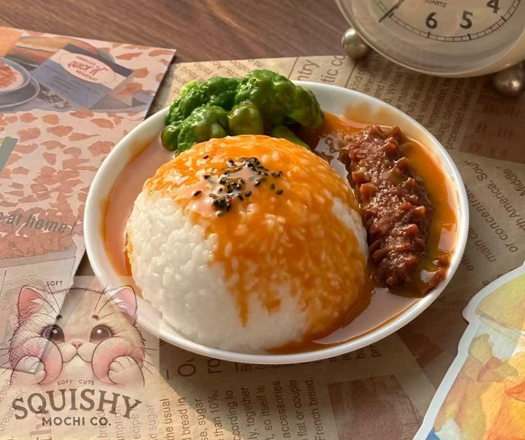 Sea Cucumber Rice Squishy Toy - Realistic Food-inspired Stress Reliever ...