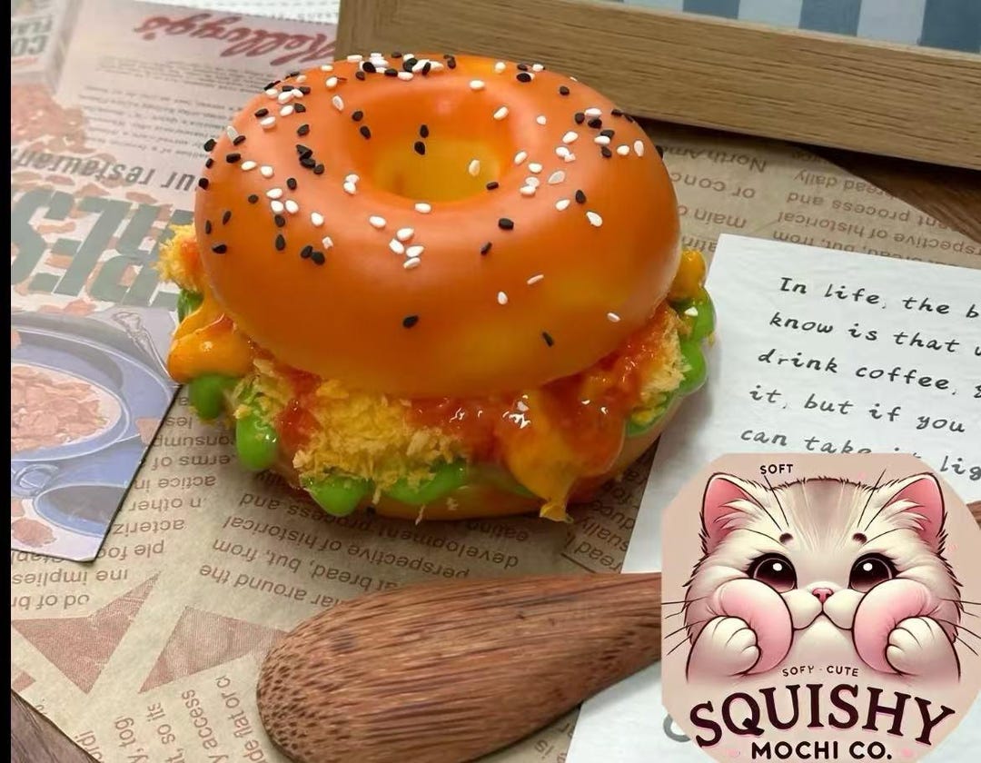 Crispy Chicken Bagel Squishy – Creamy Texture,soft & Satisfying,soft ...