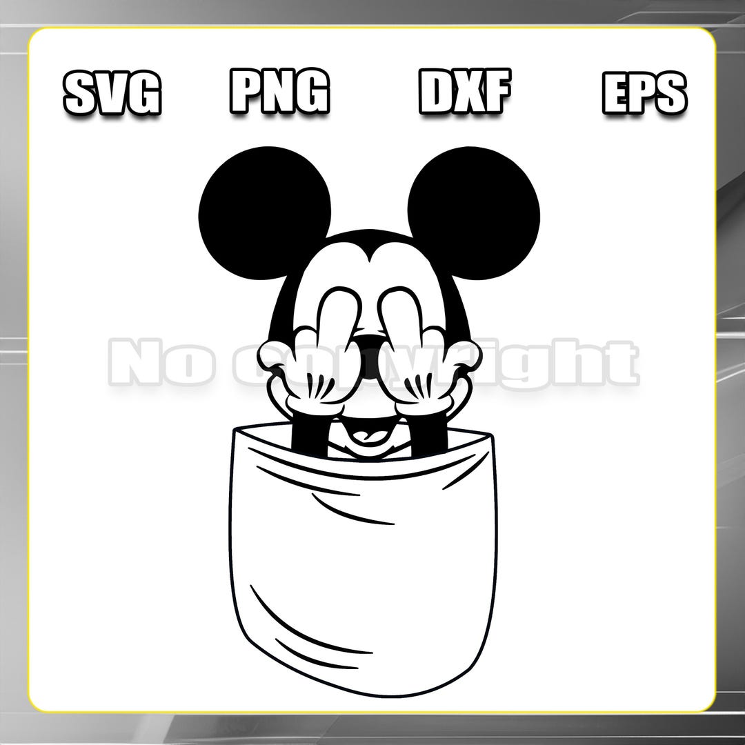 Middle Finger Mickey Digital Download SVG Files Png Files Jpeg Files ...