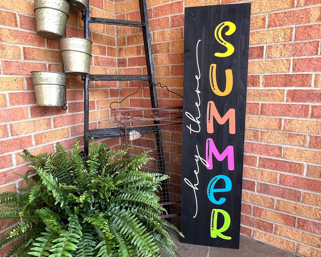 Reversible Spring/summer Porch Sign: Hand-painted Wood Welcome Decor - Etsy