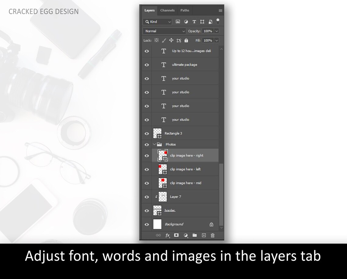 Glitter Mini Session Photoshop Template FREE FONTS Instagram - Etsy