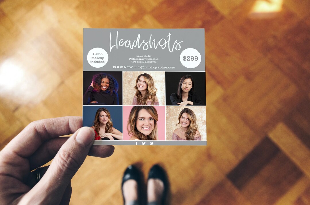Headshot Mini Session Template: Photographer Ad (photoshop) - Etsy