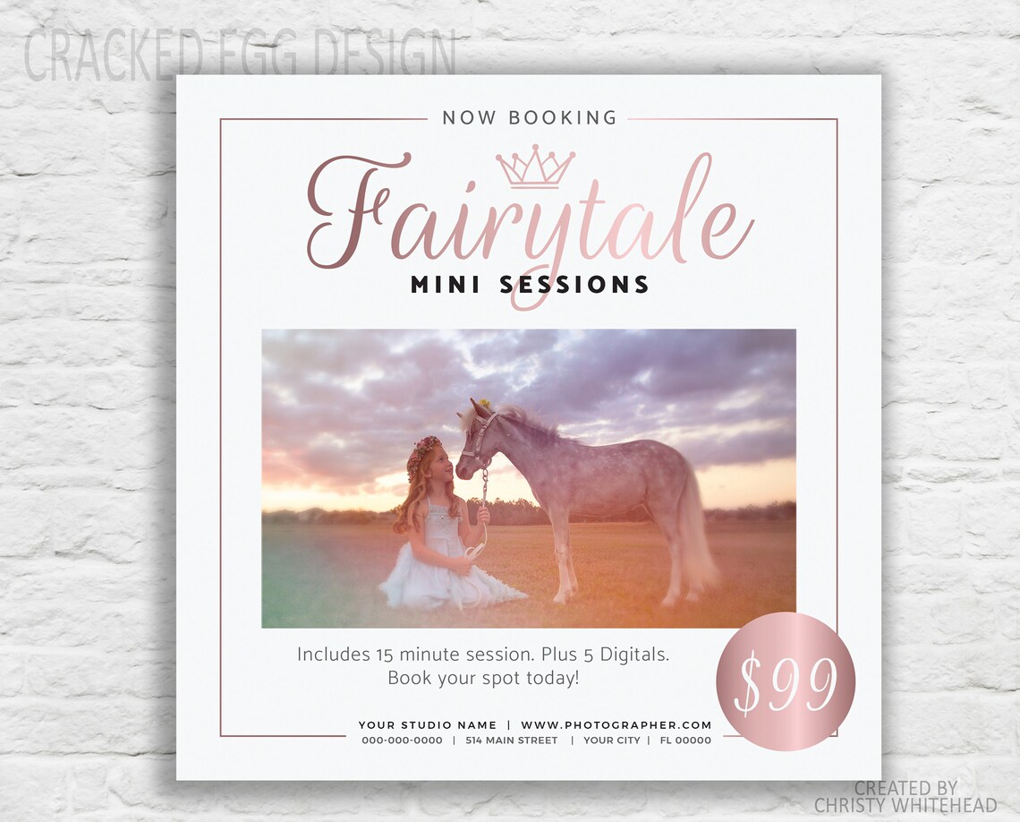 Princess Mini Session Template Instagram Template Social - Etsy