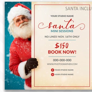 Classic Santa Mini Session Template, Write in Your Package Information ...