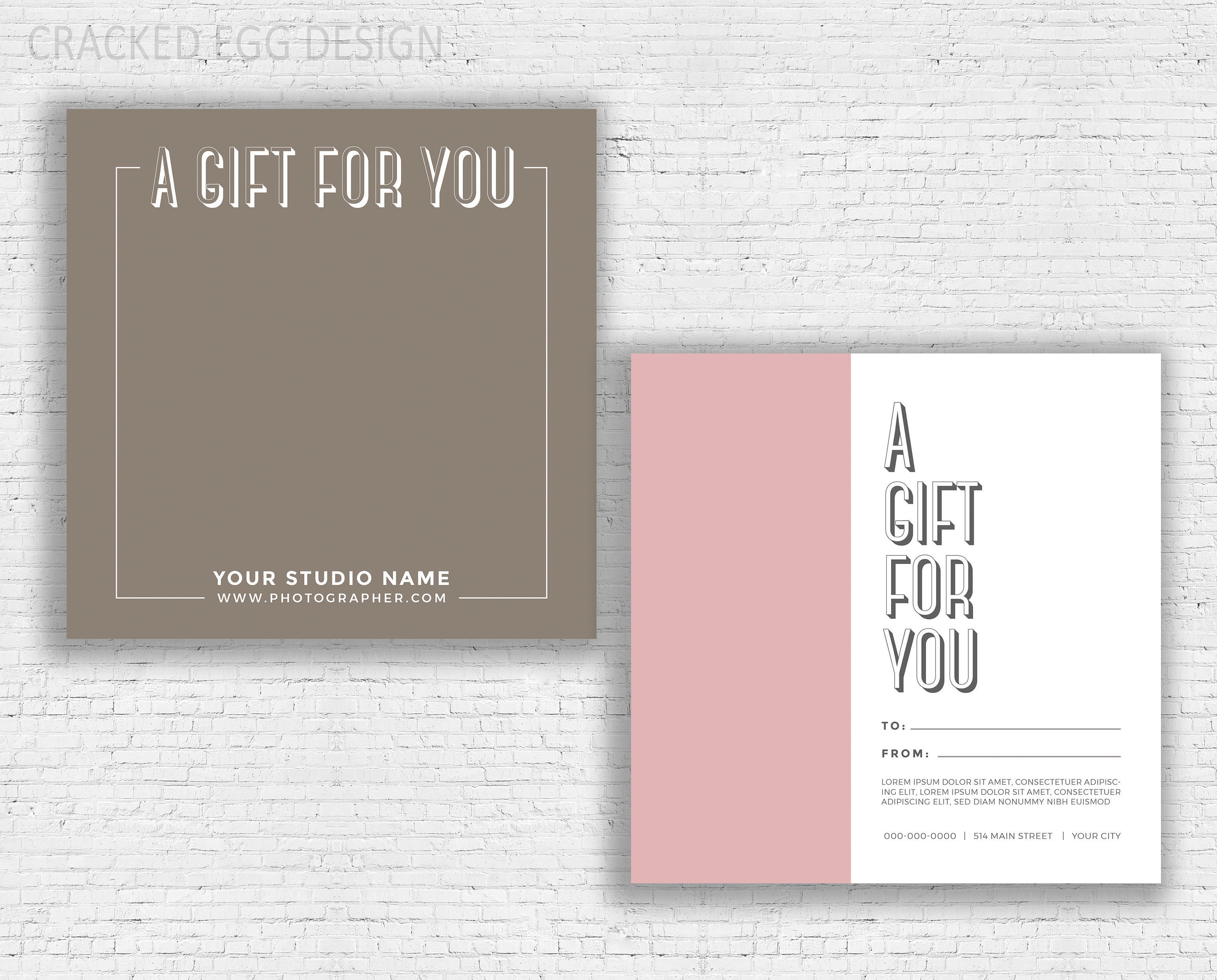 Square Template Gift Certificate for Photographers | Etsy