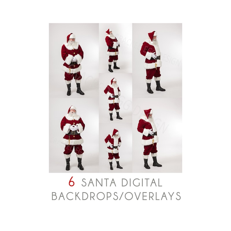 Santa Overlays - Etsy