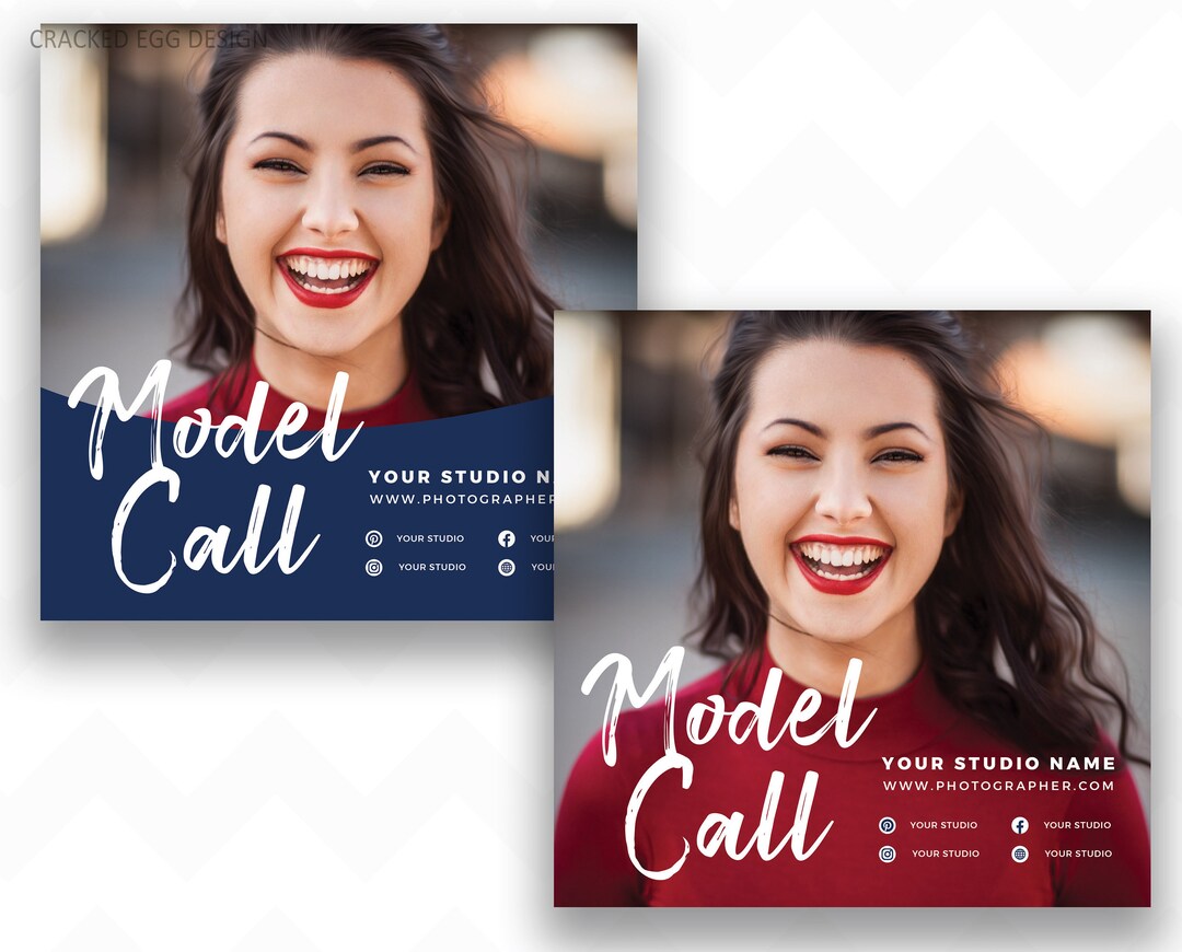Model Call Template, Square Design, Ideal for Instagram, Social Media ...
