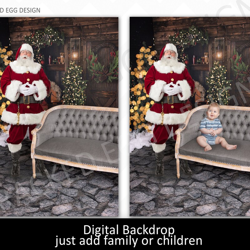 Santa Backdrop - Etsy