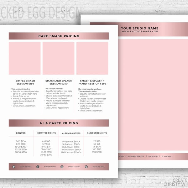 Psd Price List Template - Etsy