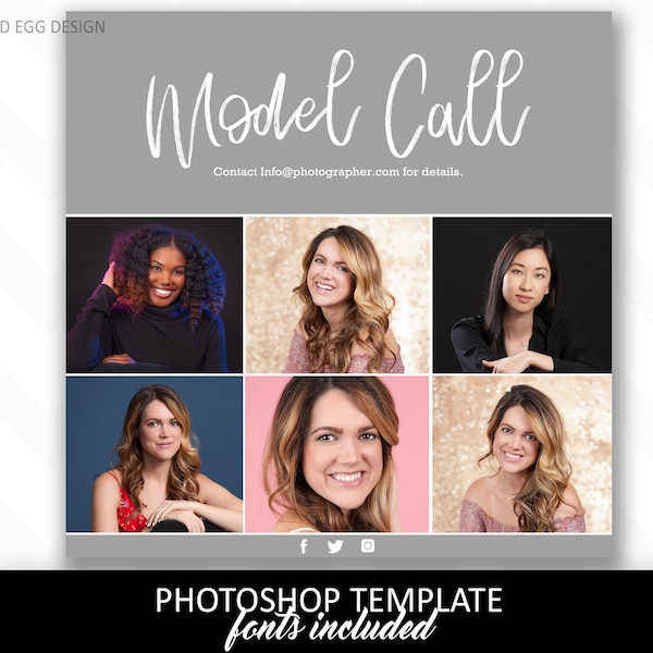 Model Call Template - Etsy