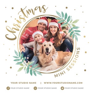 Circle Template, Christmas Mini Session Template, Pricing Guide ...
