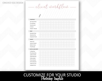 Client Workflow Chart for Photographers Photography Business - Etsy