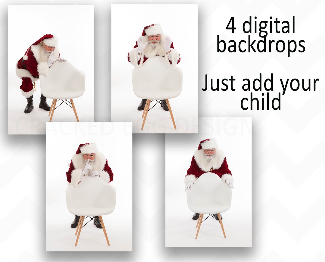 Santa Digital Background Backdrop for Photographers, Christmas Mini ...