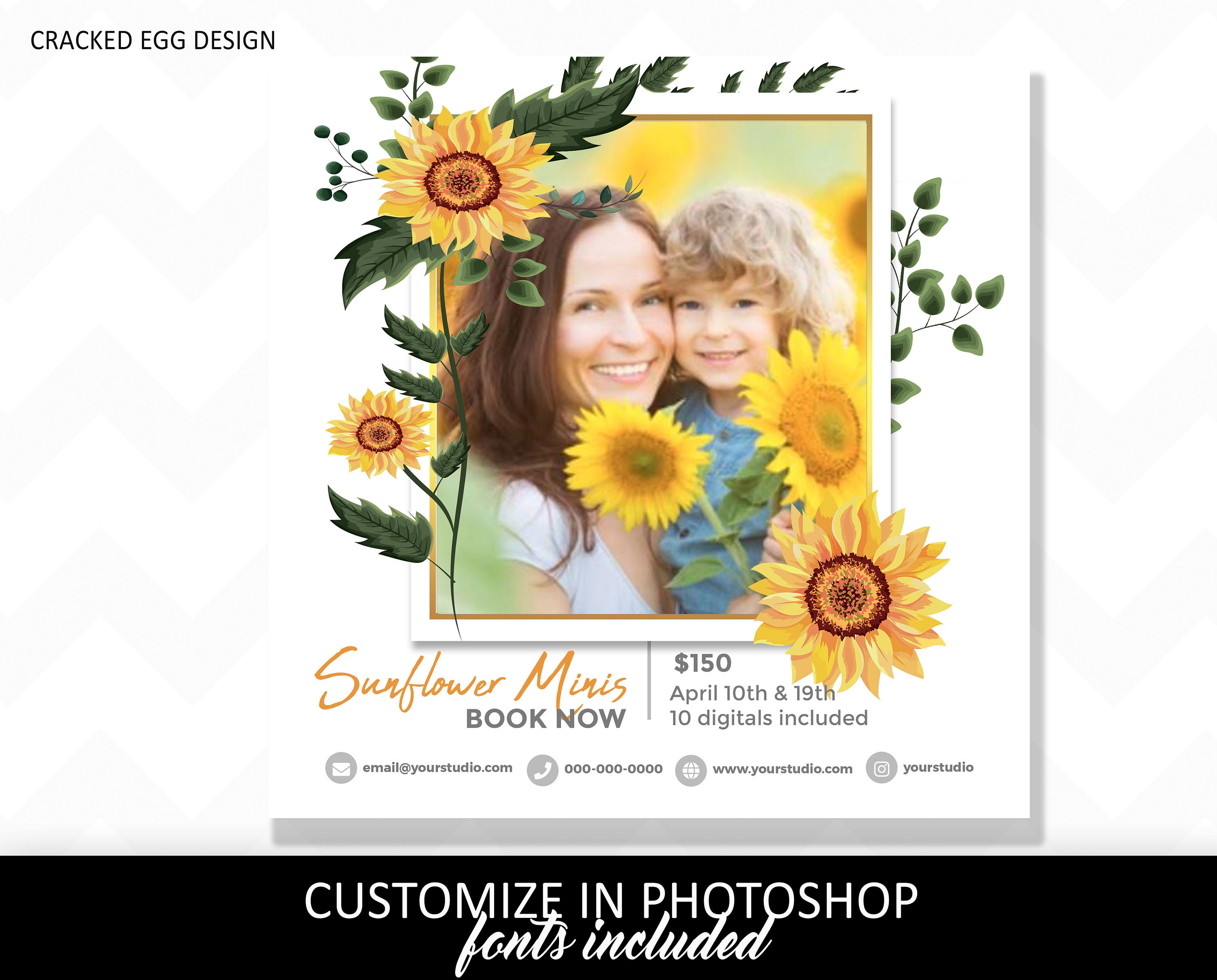 Sunflower Mini Session Pricing Template for Photographers | Etsy
