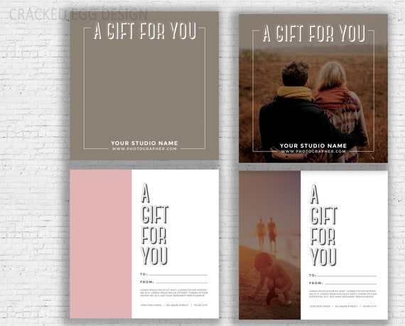 Square Template Gift Certificate for Photographers | Etsy