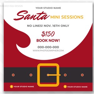 Santa's Suit Mini Session Template, Just Add Your Information in ...