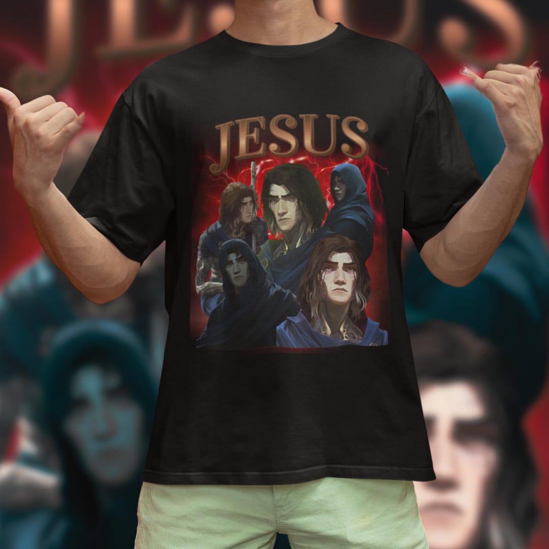 Jesus Arcane T-shirt , Vintage Streetwear,inspired League of Legends ...