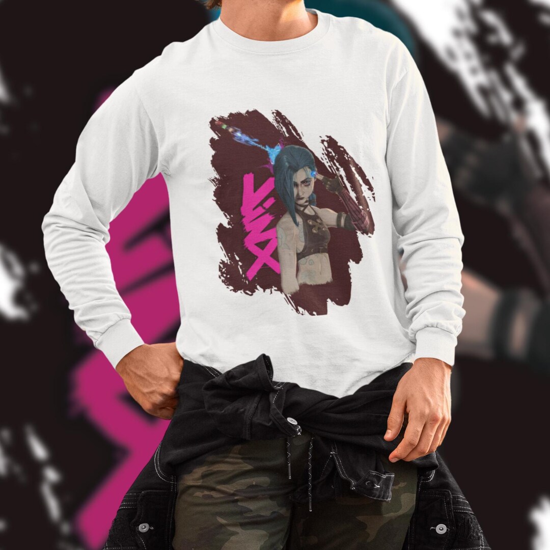 Jinx Long Sleeves, Perfect for Casual Wear, Street Style, Skate Culture ...