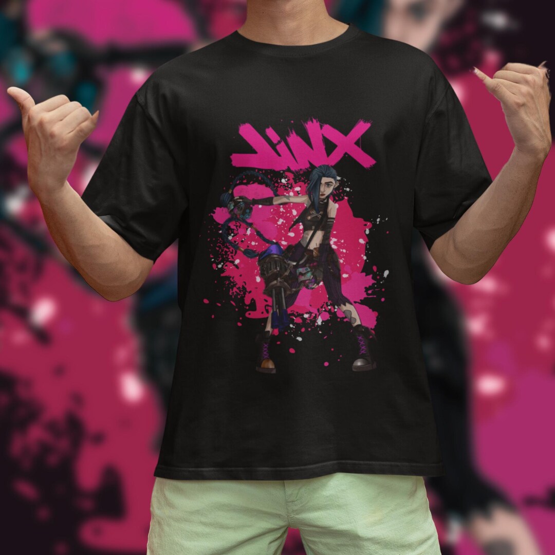Jinx Arcane T-shirt , Vintage Streetwear,inspired League of Legends ...