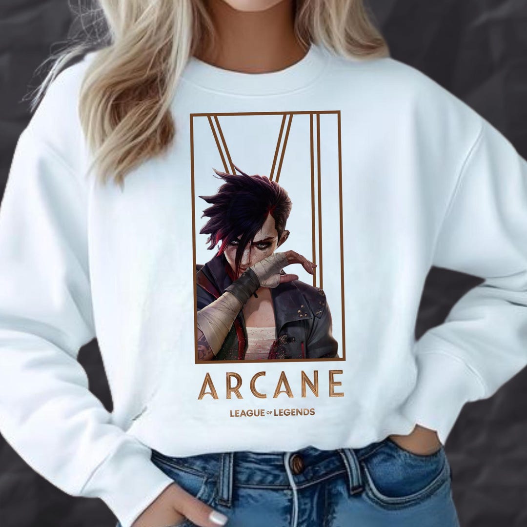 League of Legends Arcane Long Sleeve Tee, Gamer Shirt, Anime Clothing ...