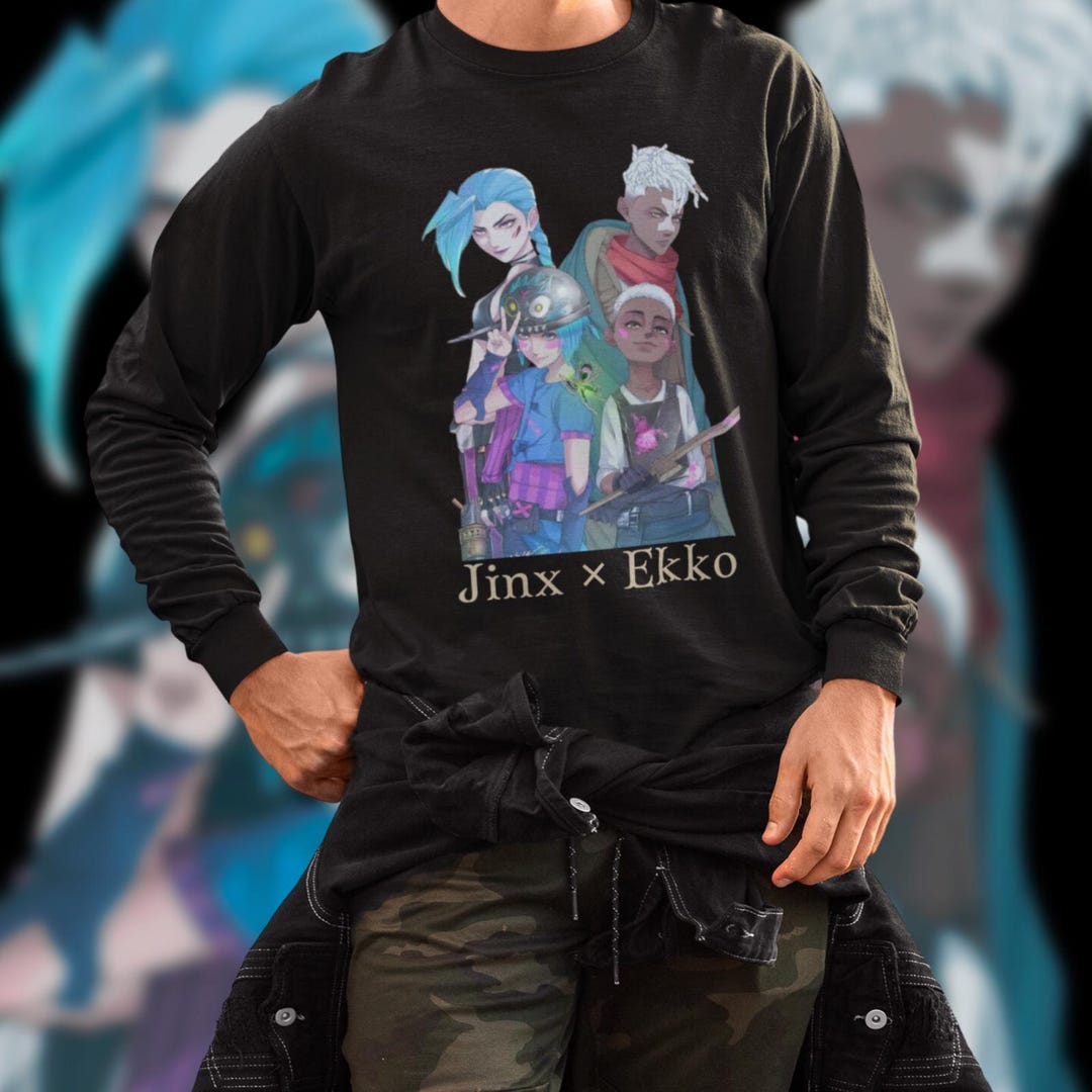 Jinx X Ekko Long Sleeves Gaming Apparel, Cozy Gift, Casual Wear ...