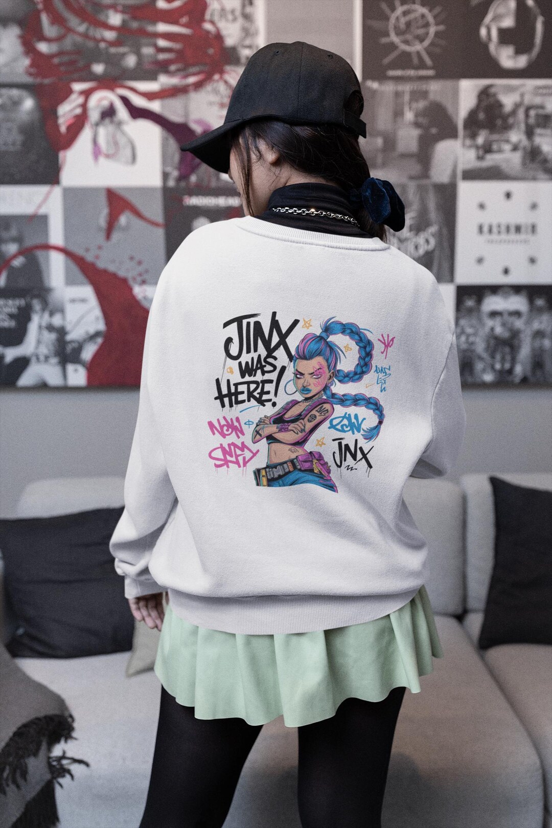 Jinx Was Here Unisex Heavy Blend™ Crewneck Sweatshirt, Comfortable ...