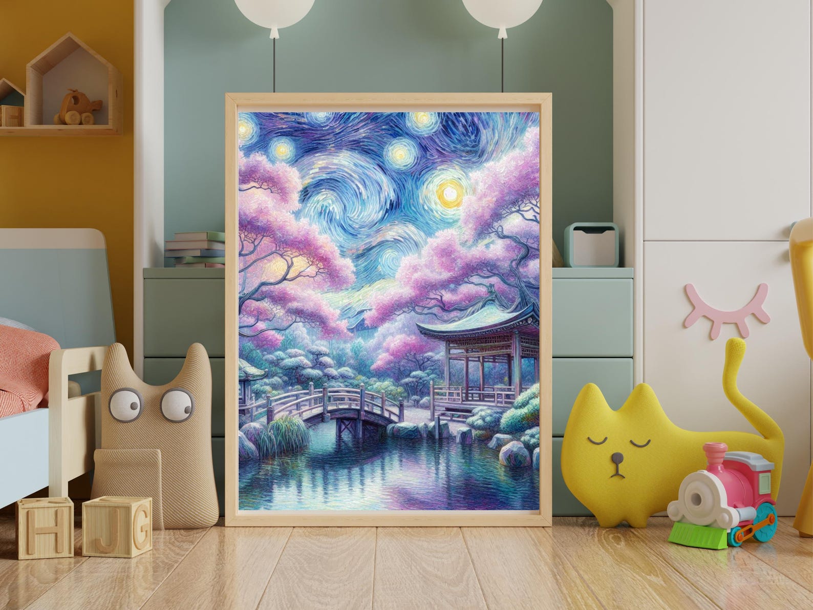 Japanese Starry Night Fantasy - Etsy