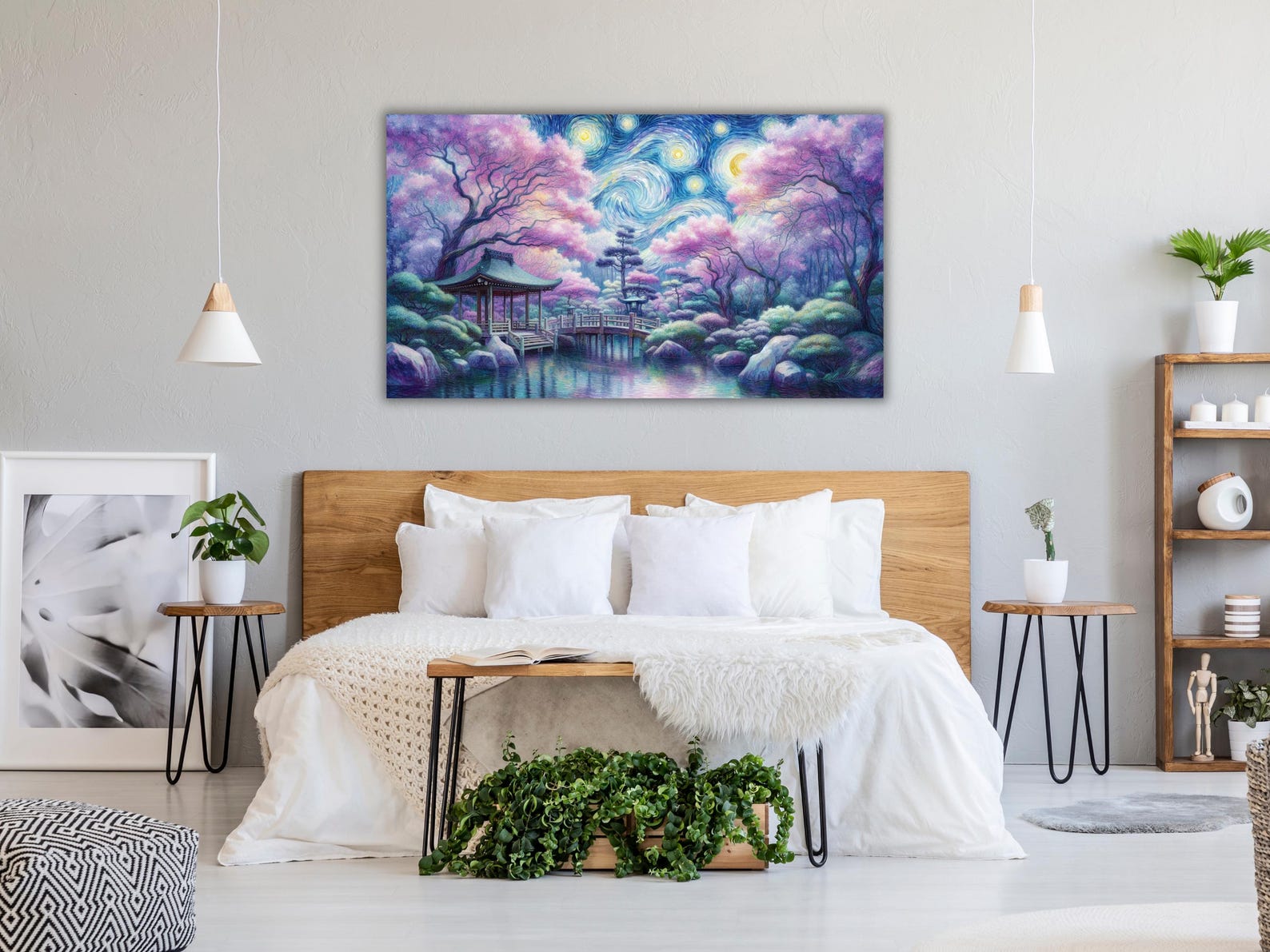 Japanese Starry Night Fantasy - Etsy