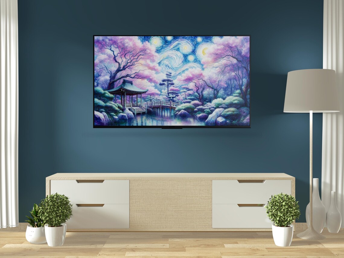 Japanese Starry Night Fantasy - Etsy