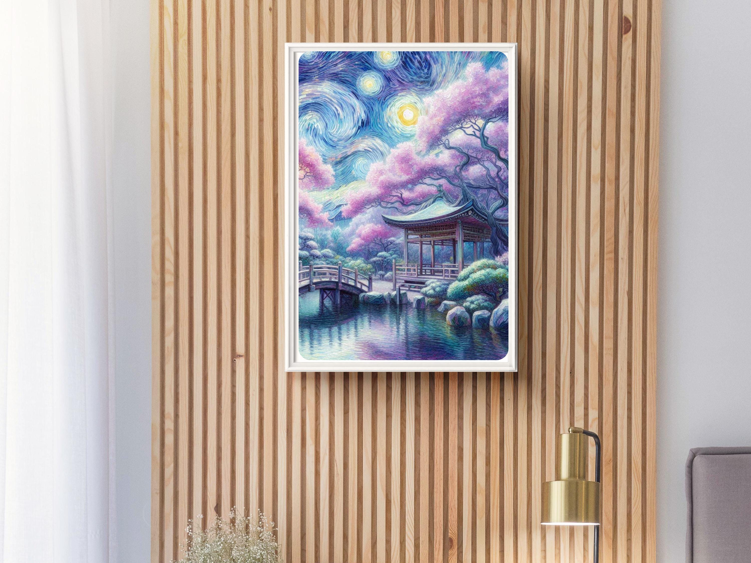 Japanese Starry Night Fantasy - Etsy